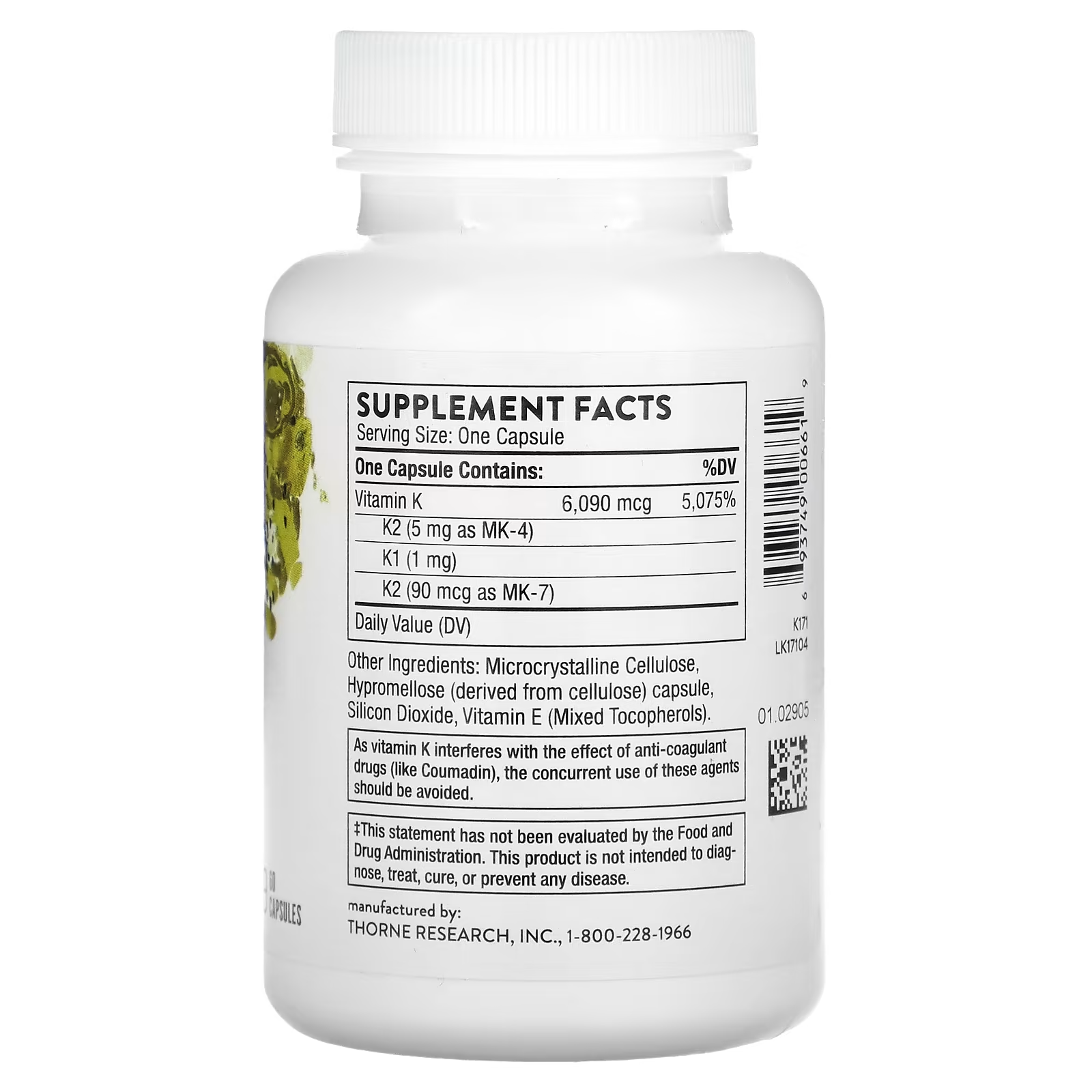 Vitamin K (K-1 and two forms of K-2) - 60 capsules - MyBilok