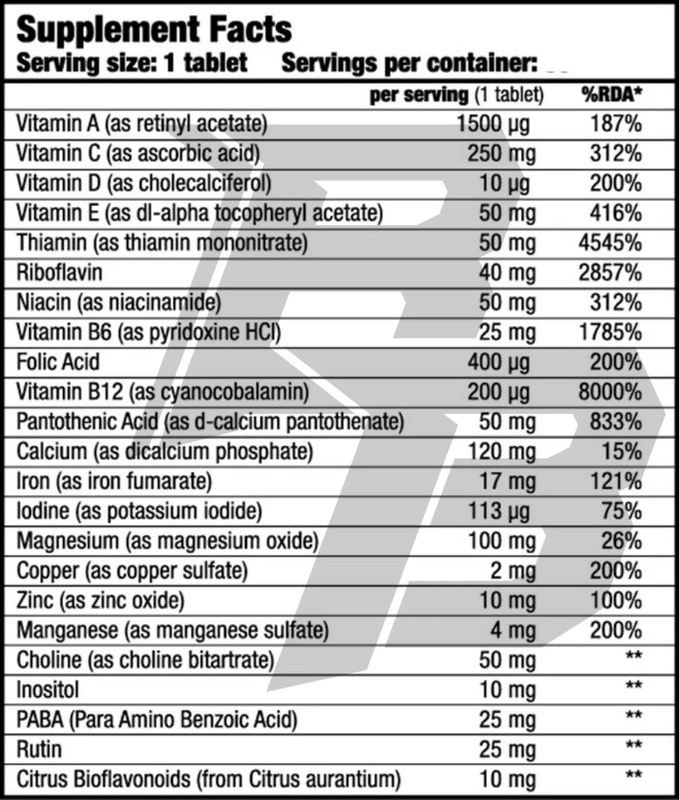 Vitabolic Vitamin and Mineral Complex - 30 tablets - MyBilok