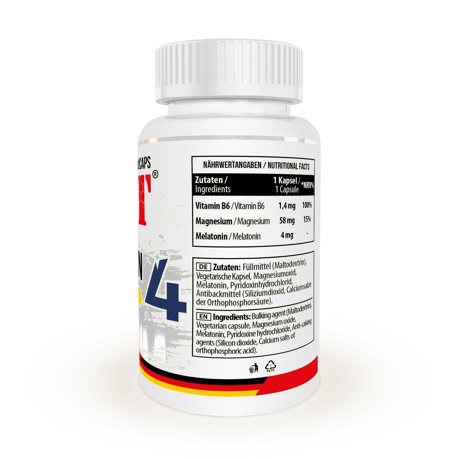 MST Melatonin + Magnesium B6 Melatonin 4mg - 100 veg.capsules - MyBilok